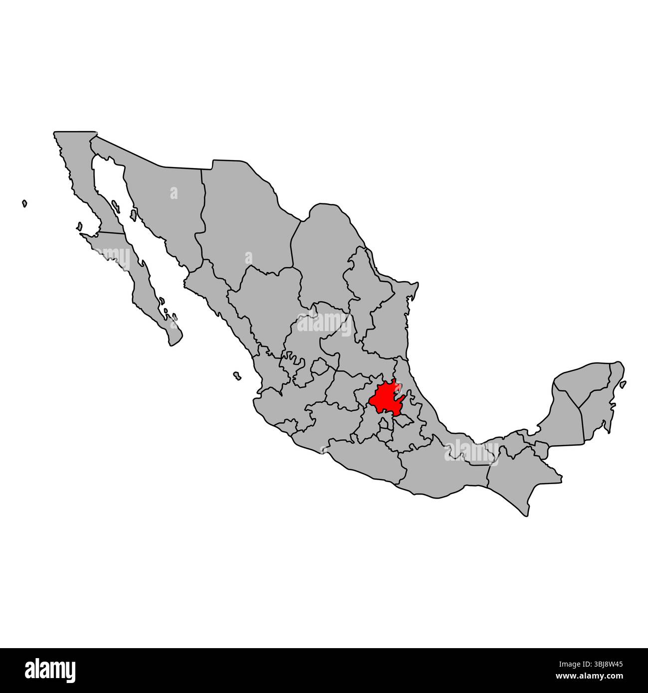Map of pachuca Cut Out Stock Images & Pictures - Alamy