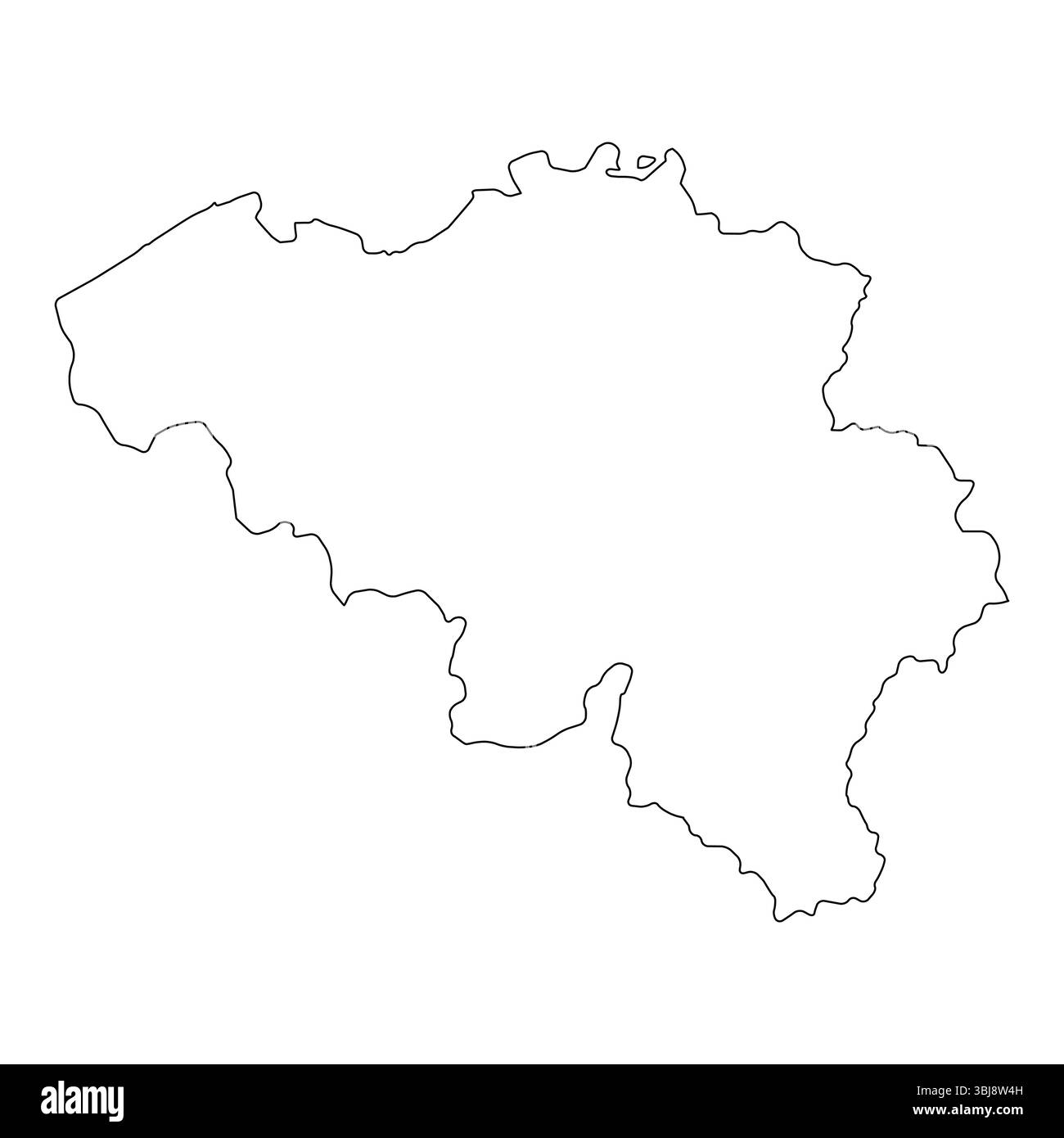 Belgium map symbol shape, travel web flat concept icon vector ...