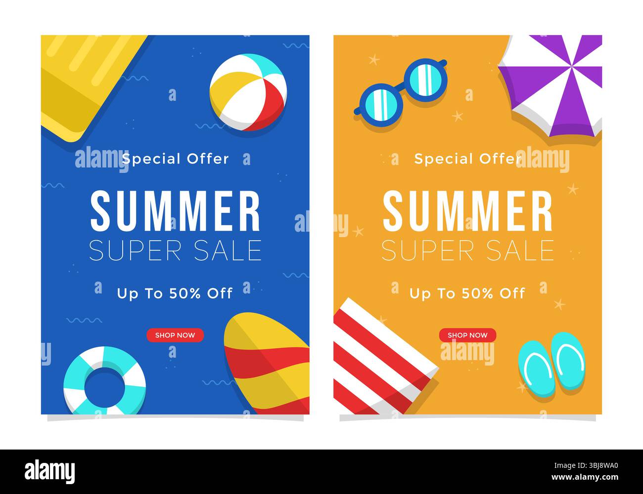 Advertisement poster set Cut Out Stock Images & Pictures - Alamy