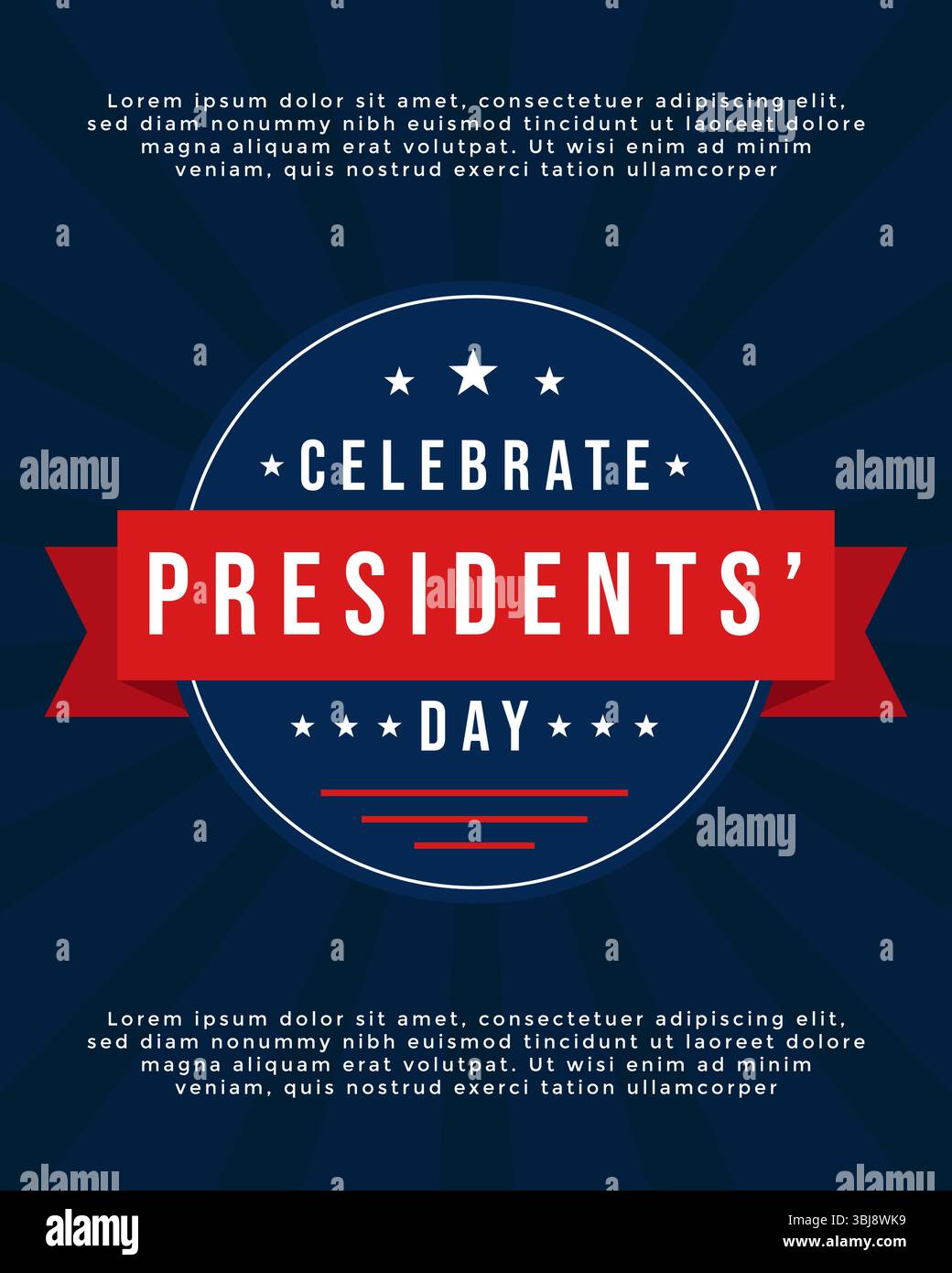Presidents' greeting poster template background Stock Vector Image ...
