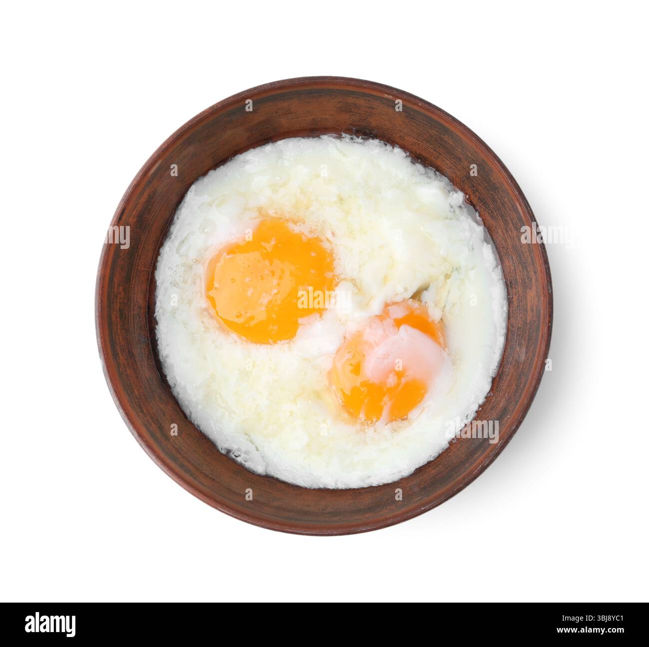 Half boiled eggs in Cut Out Stock Images & Pictures - Alamy