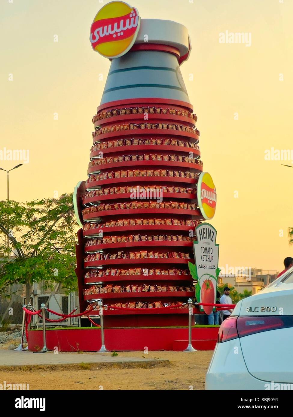 Cairo, Egypt, June 12 2025: Chipsy and Heinz tower for advertisement ...
