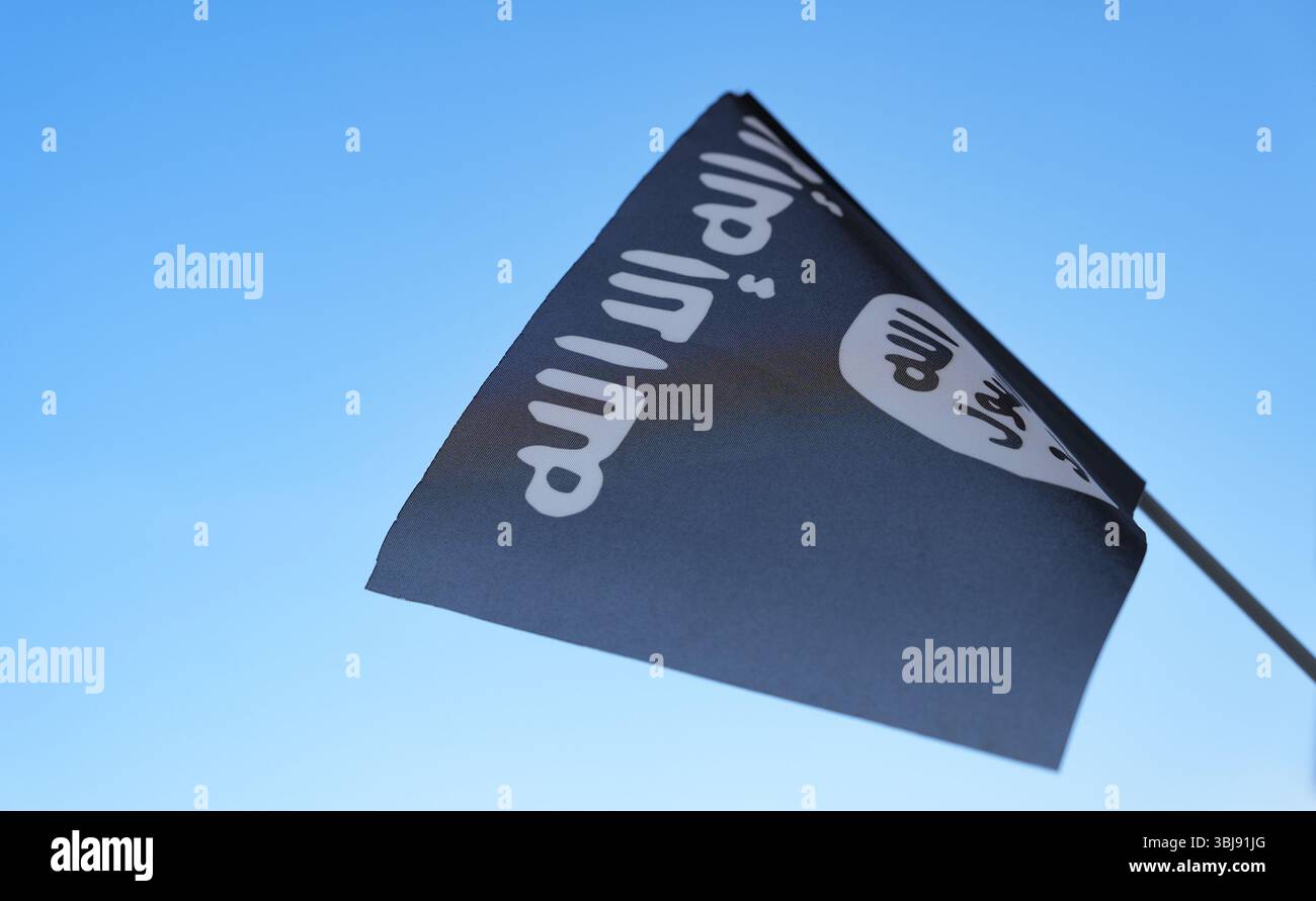 Islamic State of Iraq and the Levant flag (ISIS). Wars in the Middle ...