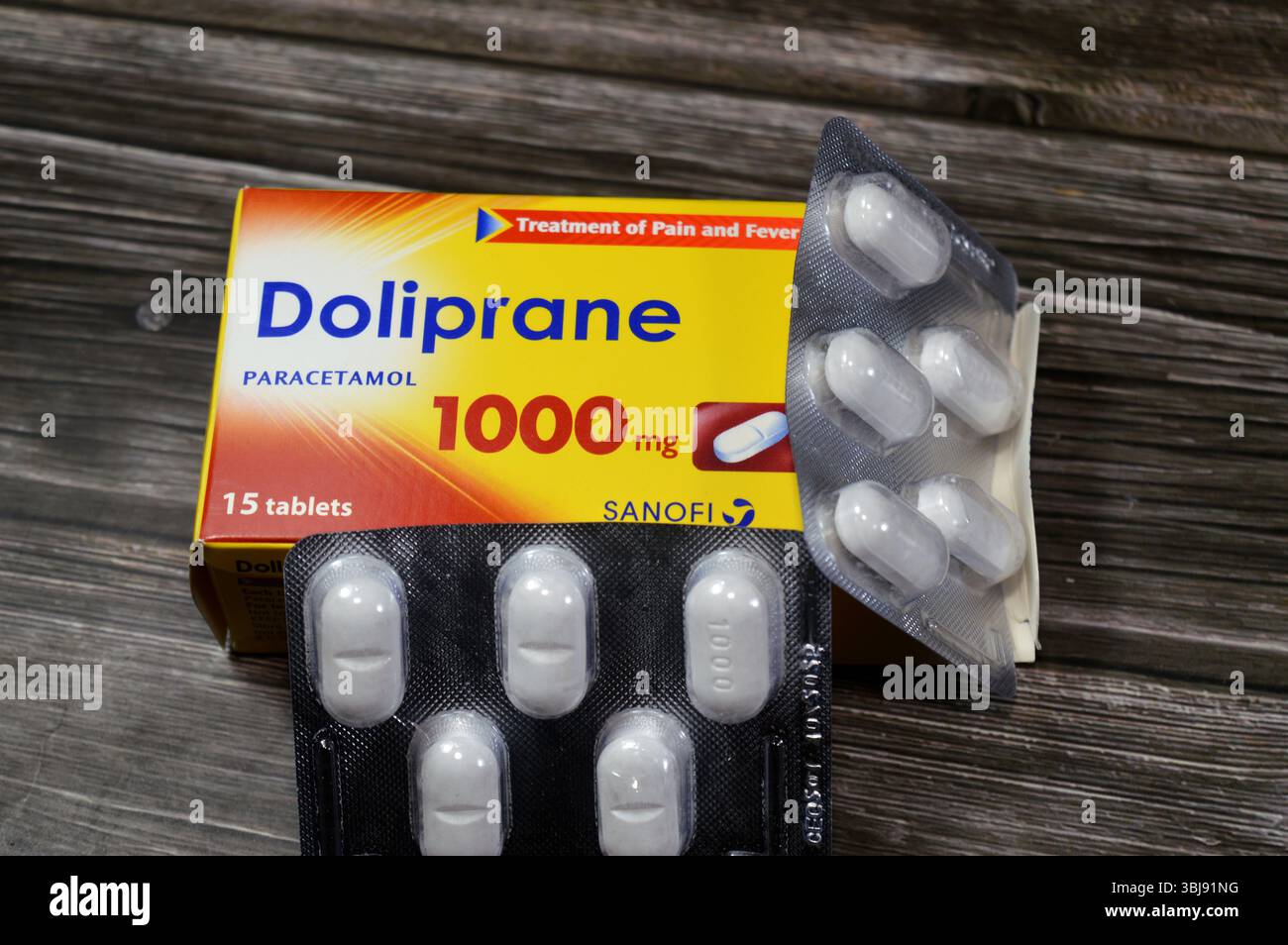 Cairo, Egypt, June 4 2025: Doliprane Paracetamol 1000mg tablets by ...
