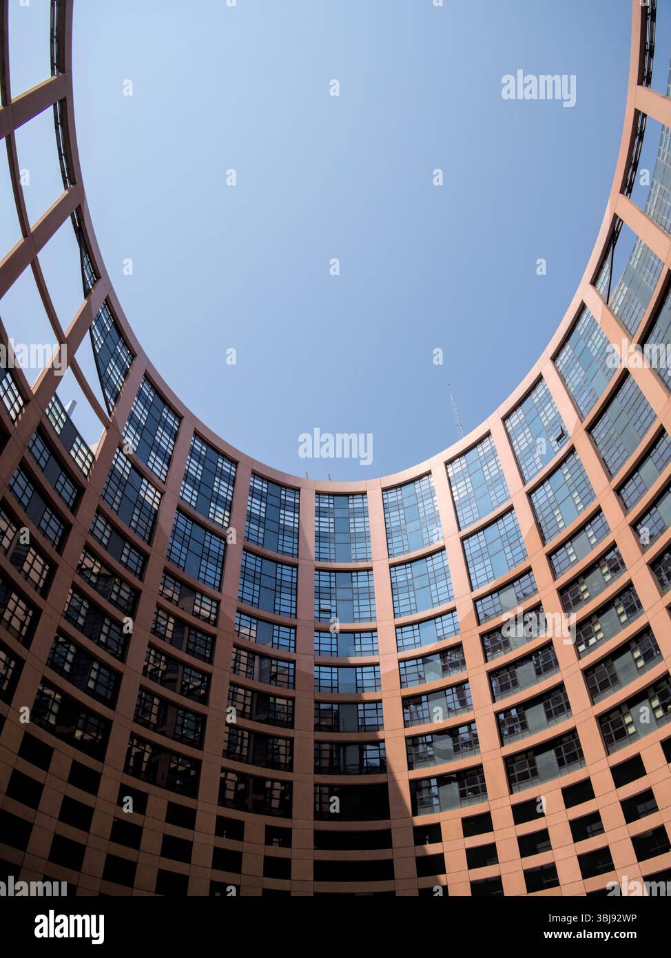 The inside of the Louise Weiss building, (European Parliament building ...