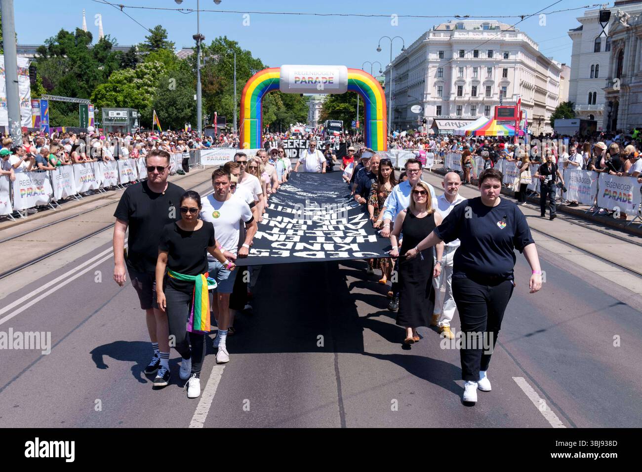 Austrian politicians remembering the victims of the recent school ...