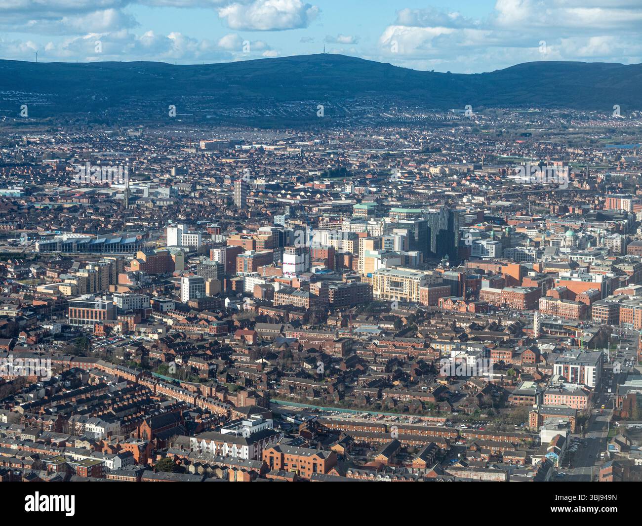 Aerial view of Belfast city, Northern Ireland, UK Stock Photo - Alamy