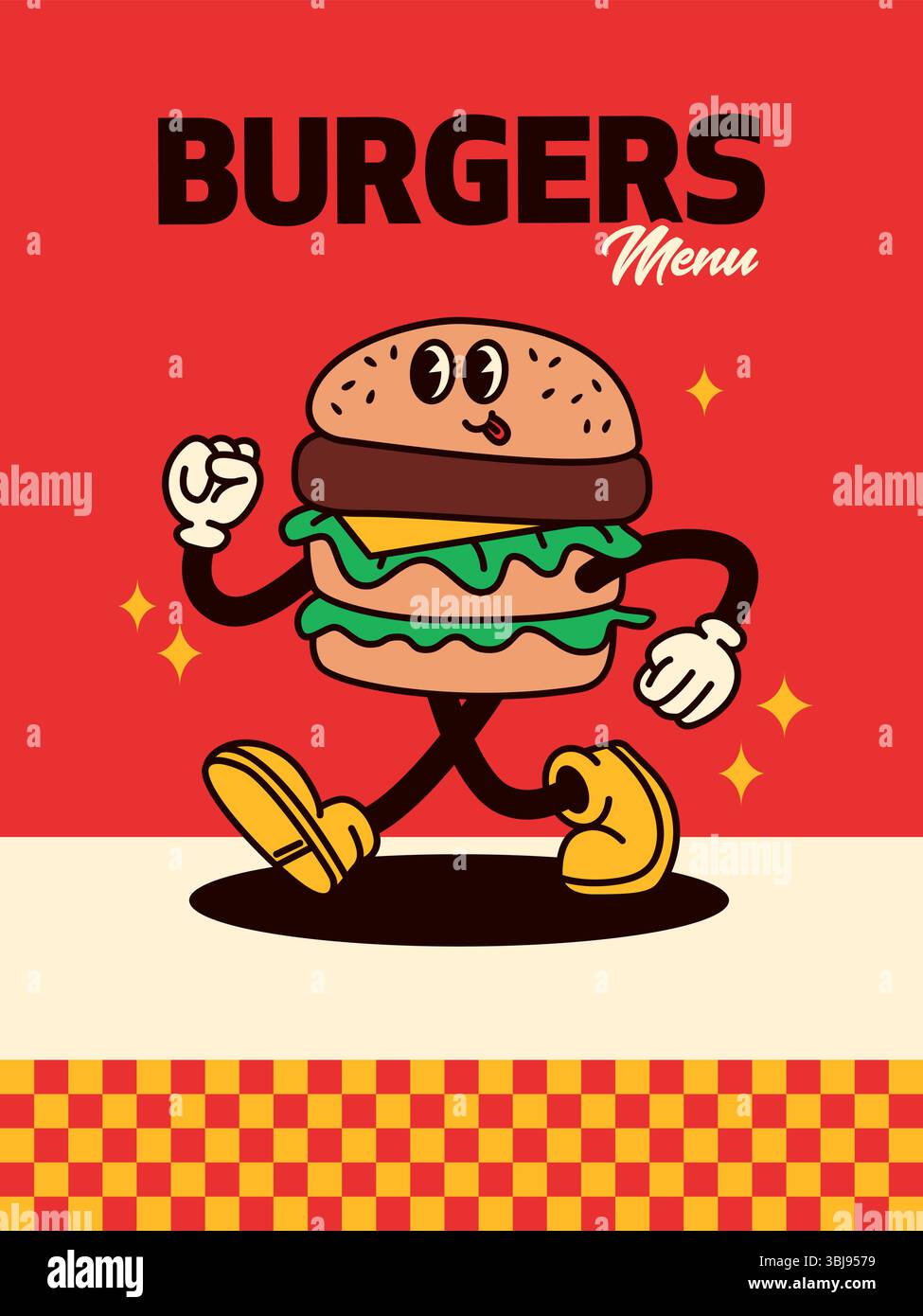 Restaurant hand fastfood hamburger Stock Vector Images - Alamy