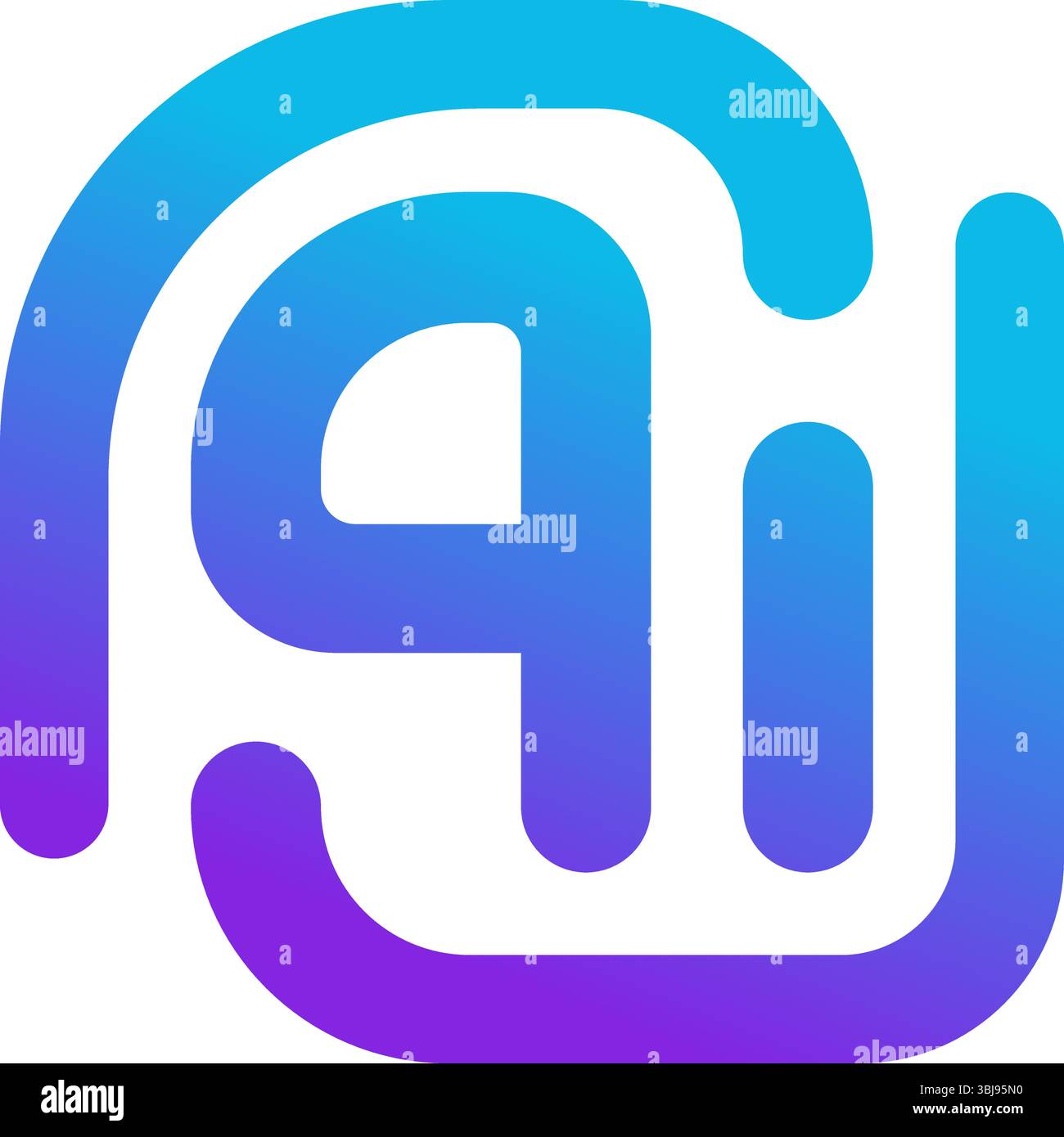 AI logo, assistant icon, modern gradient symbol. Chatbot interface ...