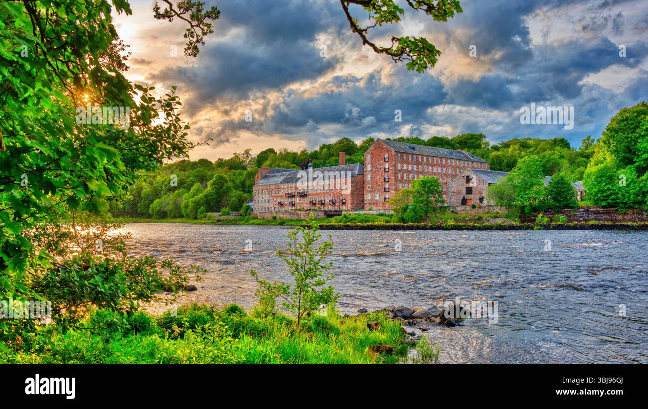 A view of Stanley Mills and the River Tay, Perthshire, Scotland Stock ...