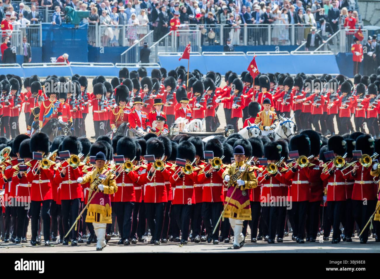 London, UK. 14th June, 2025. King Charles III and Queen Camilla return ...
