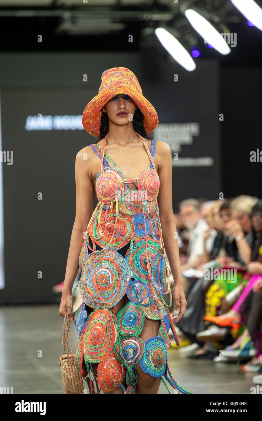 London, UK. 14th June, 2025. The Graduate Fashion Week fashion shows ...