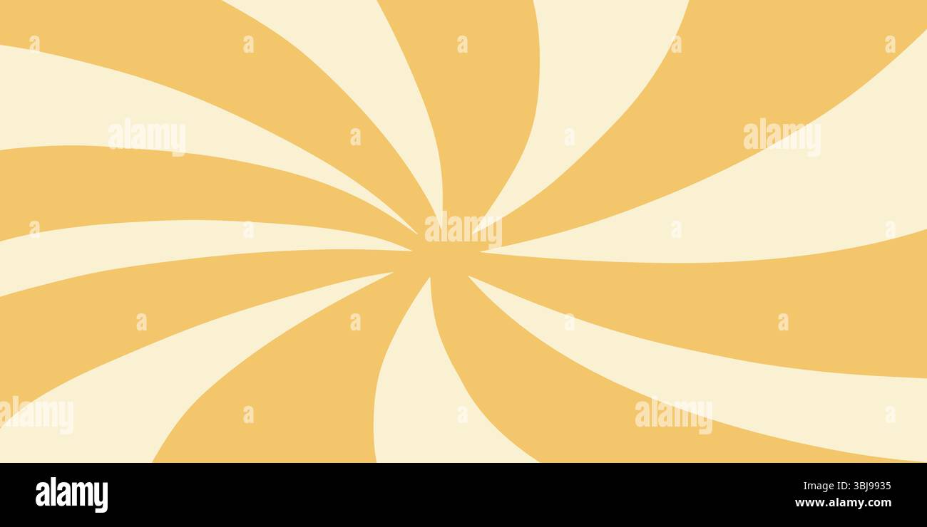 Twisted sun rays retro groovy banner background Stock Vector Image ...
