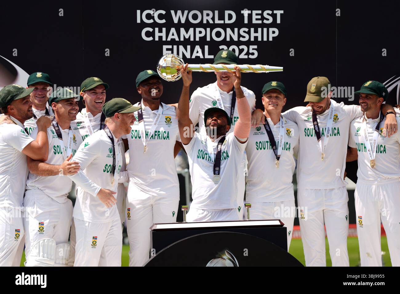 South Africa captain Temba Bavuma with the ICC World Test Championship ...