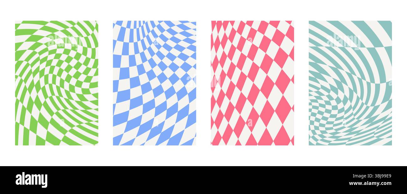 Retro distorted checkerboard background Cut Out Stock Images & Pictures ...