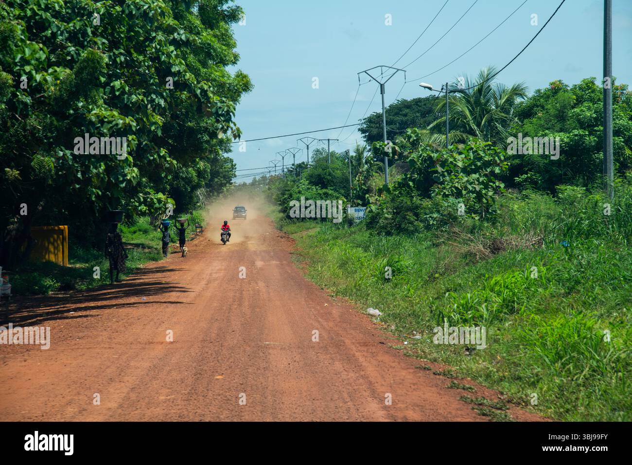 Driving along Togolese roads within the remote villages Stock Photo - Alamy