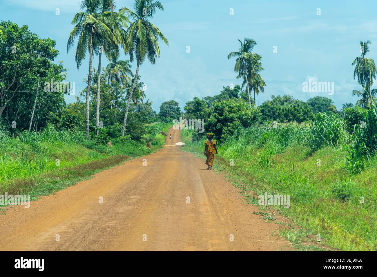 Driving along Togolese roads within the remote villages Stock Photo - Alamy