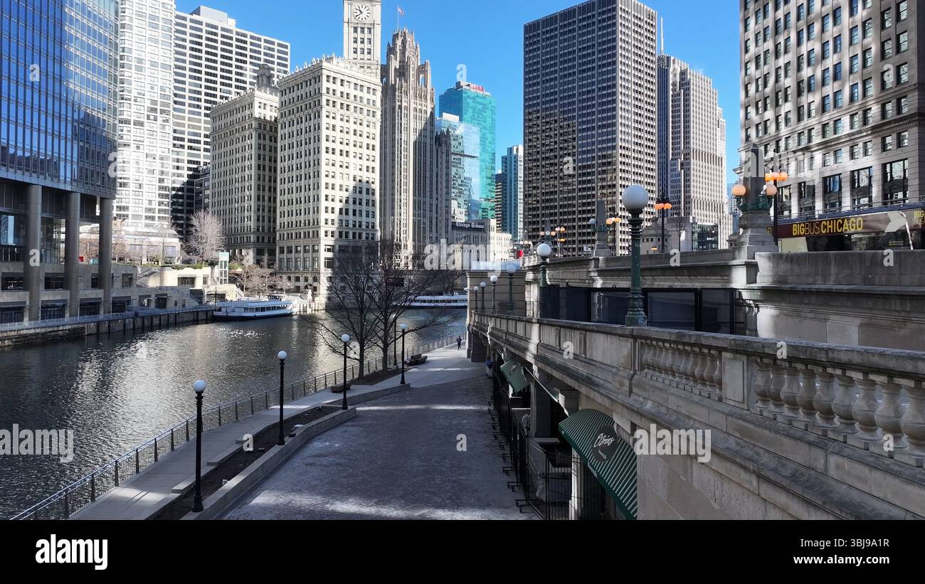 Chicago Skyline in Illinois United States. Travel Destination. Tourism ...