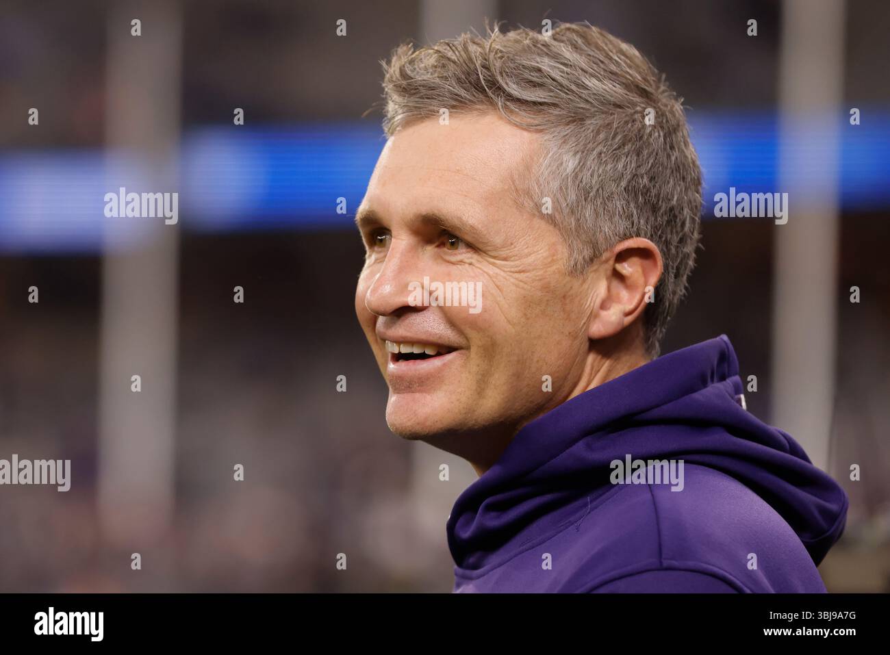 Perth, Australia. 14th June, 2025. Justin Longmuir, coach of the ...