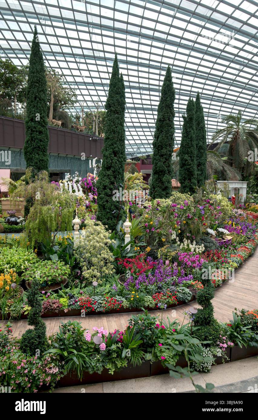 The Flower Dome at Gardens by the Bay in Singapore. The Orchid ...