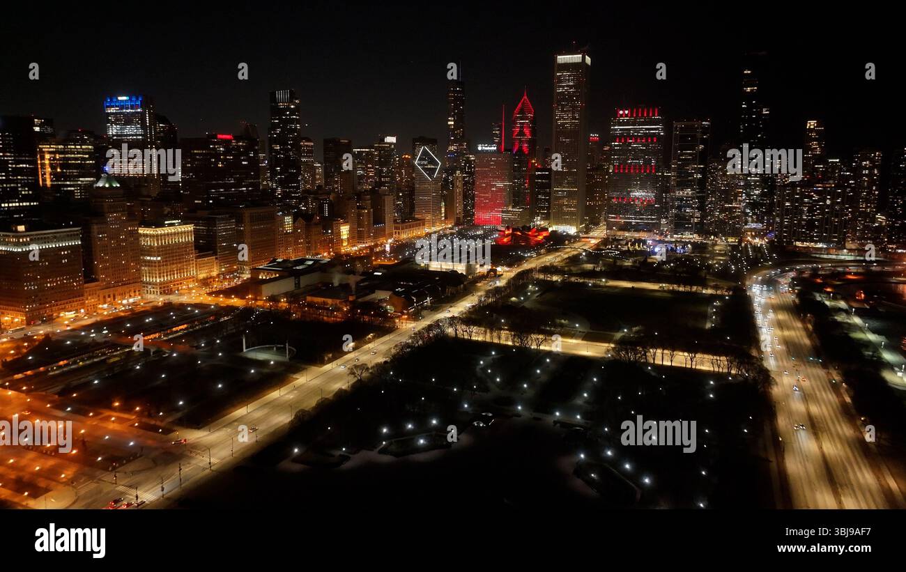 Chicago Skyline in Illinois United States. Travel Destination. Tourism ...