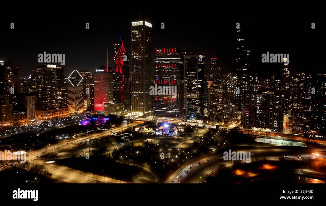Chicago Skyline in Illinois United States. Travel Destination. Tourism ...