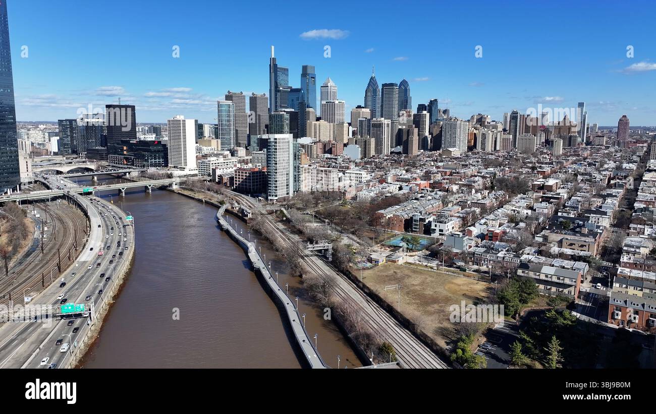 Philadelphia Skyline in Pennsylvania United States. Travel Destination ...