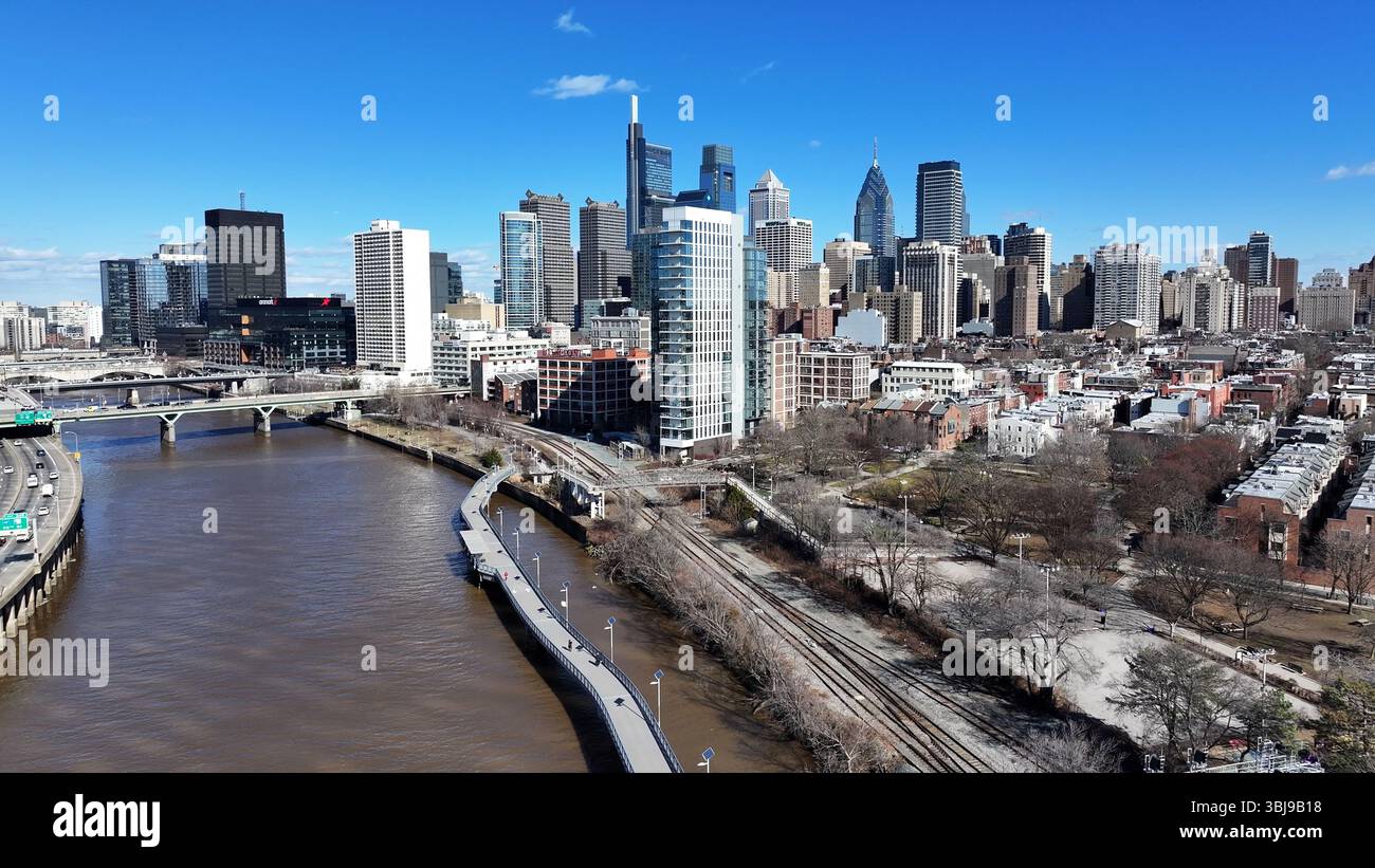 Philadelphia Skyline in Pennsylvania United States. Travel Destination ...
