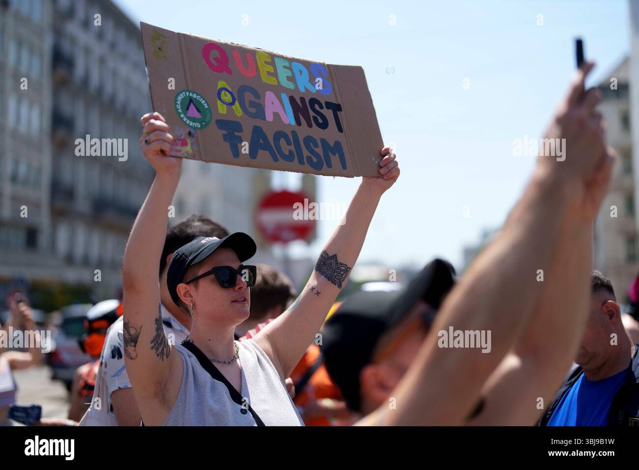 Participants attending the 29. Vienna Pride parade, taking place on ...