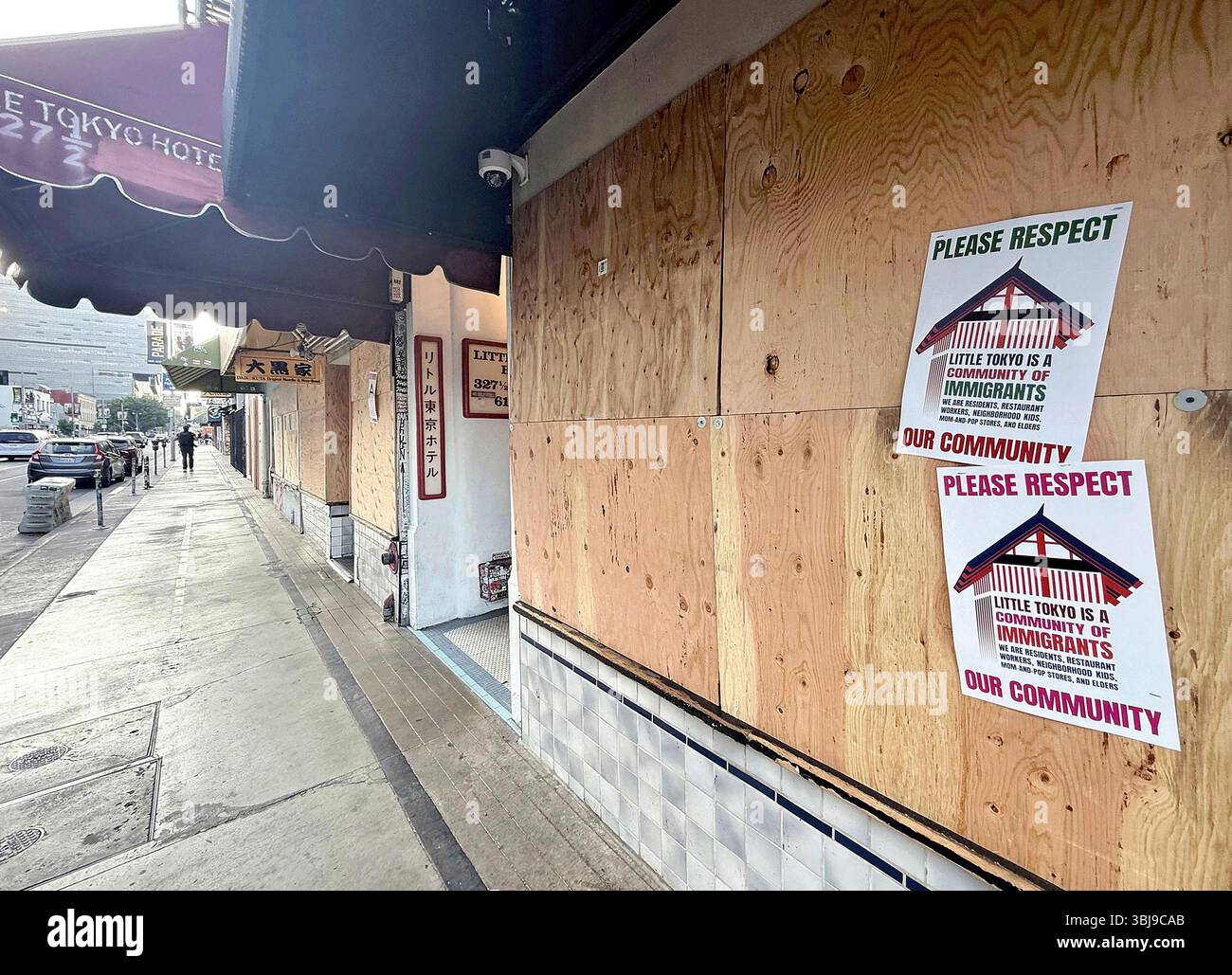 A photo shows a deserted Japanese town, Little Tokyo, with all the ...