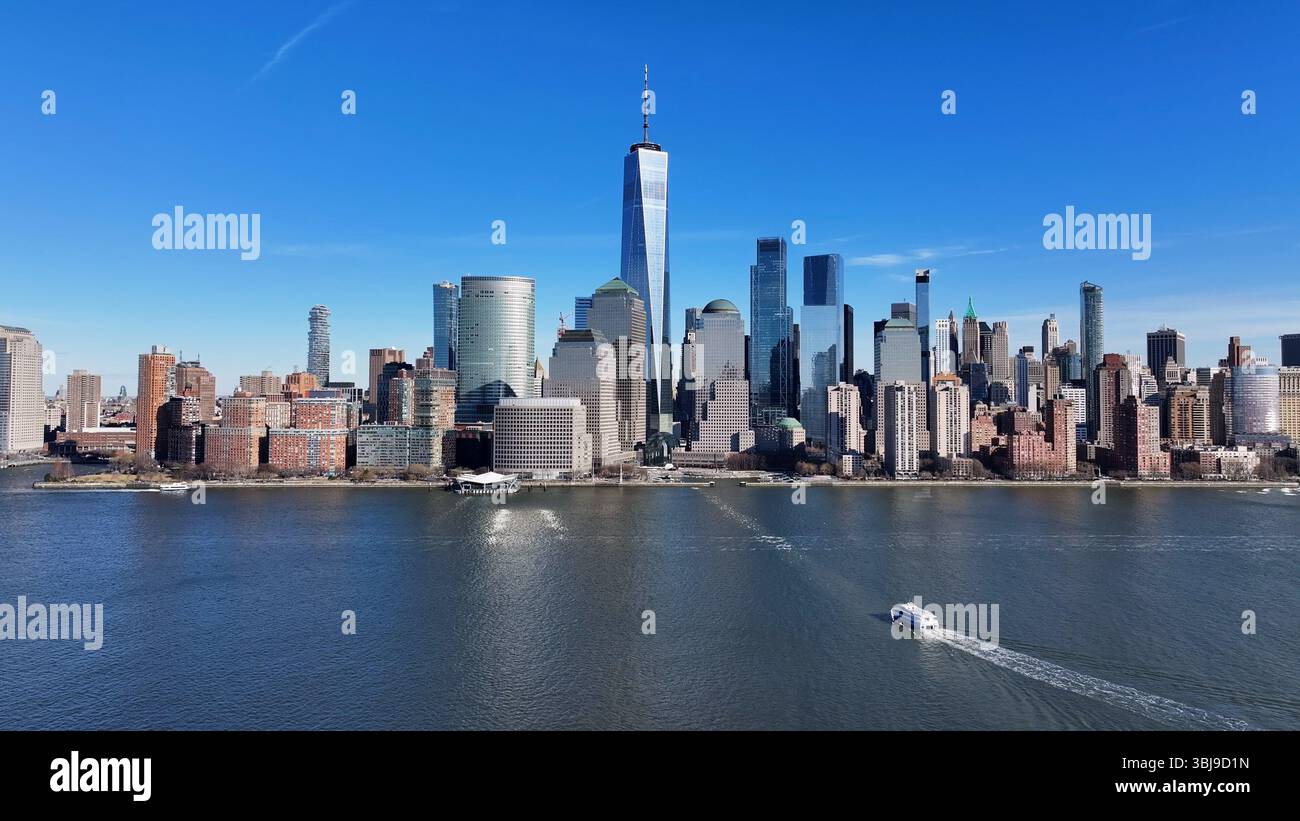 New York Skyline in United States. Travel Destination. Beautiful ...