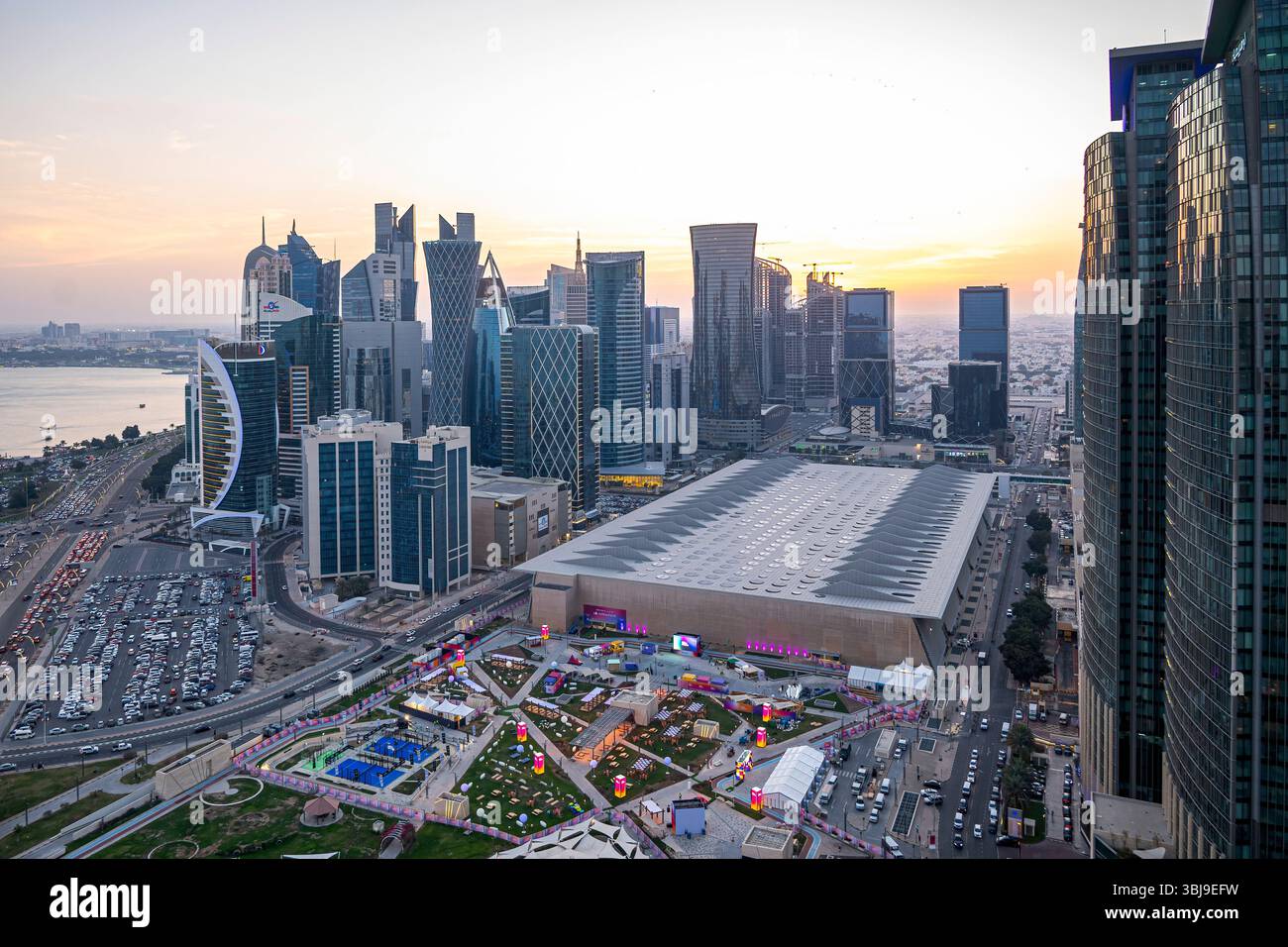 Doha, Qatar - April 04, 2025: Aerial view of Doha Skyline west bay Doha ...