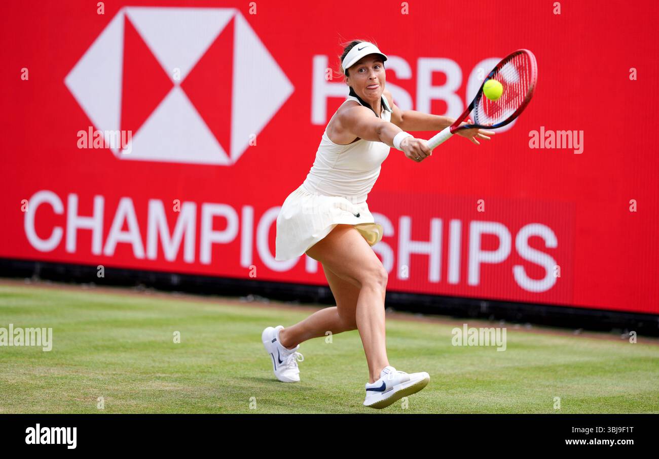 Tatjana Maria during her match against Madison Keys on day six of the ...