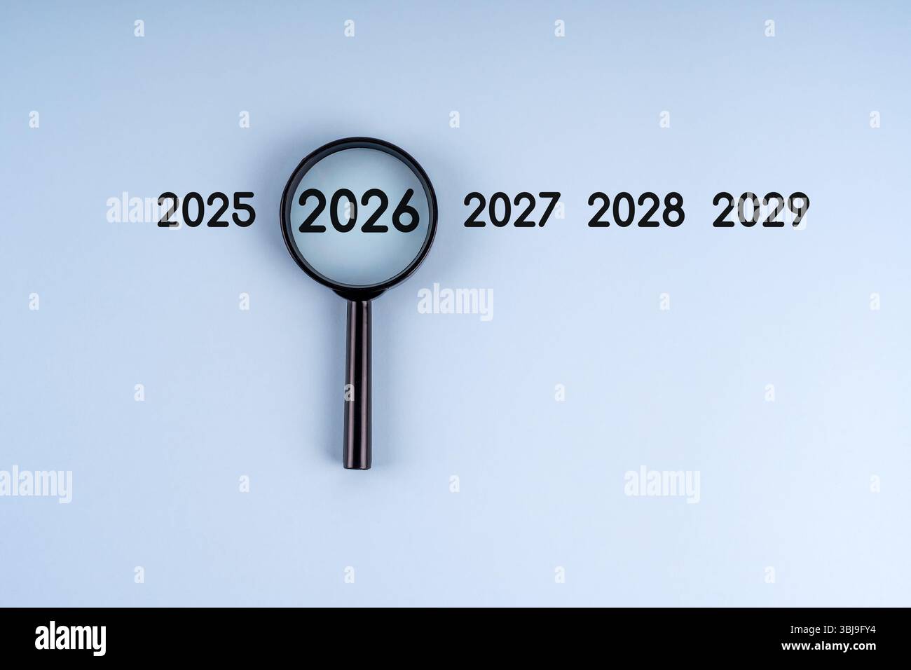 the concept of planning for the future with the year 2026 enlarged ...