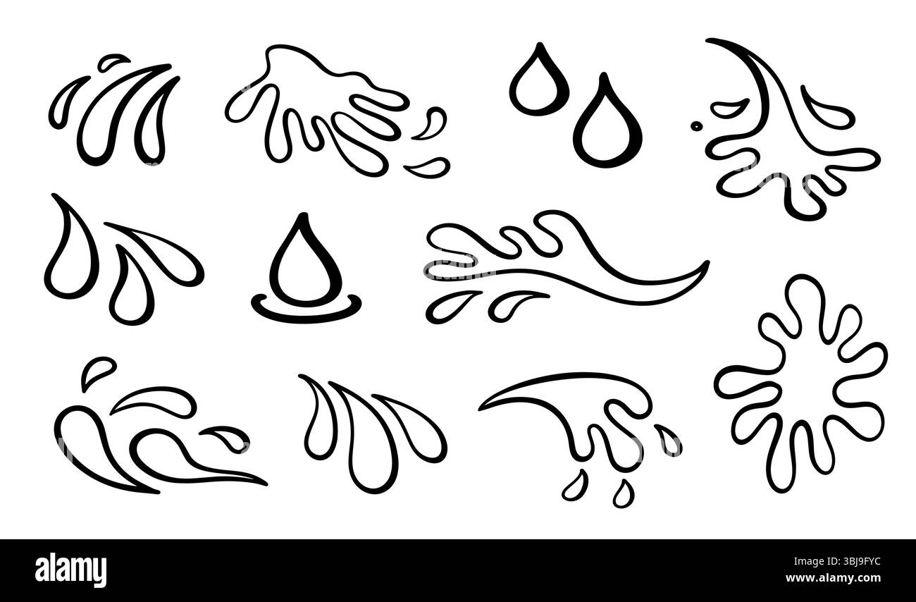 Water blob logo Black and White Stock Photos & Images - Alamy
