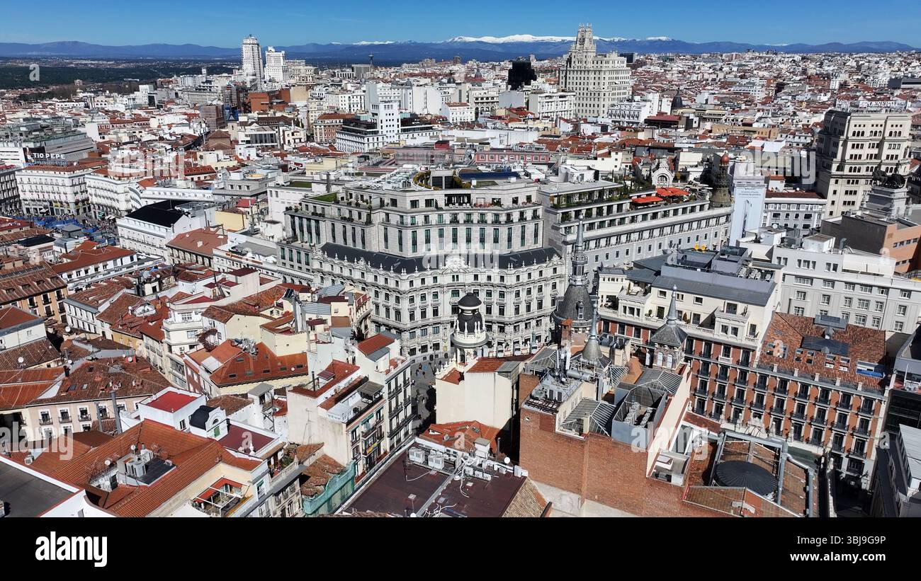 Madrid Skyline in Spain. Beautiful Landscape. Tourism landmark. Madrid ...