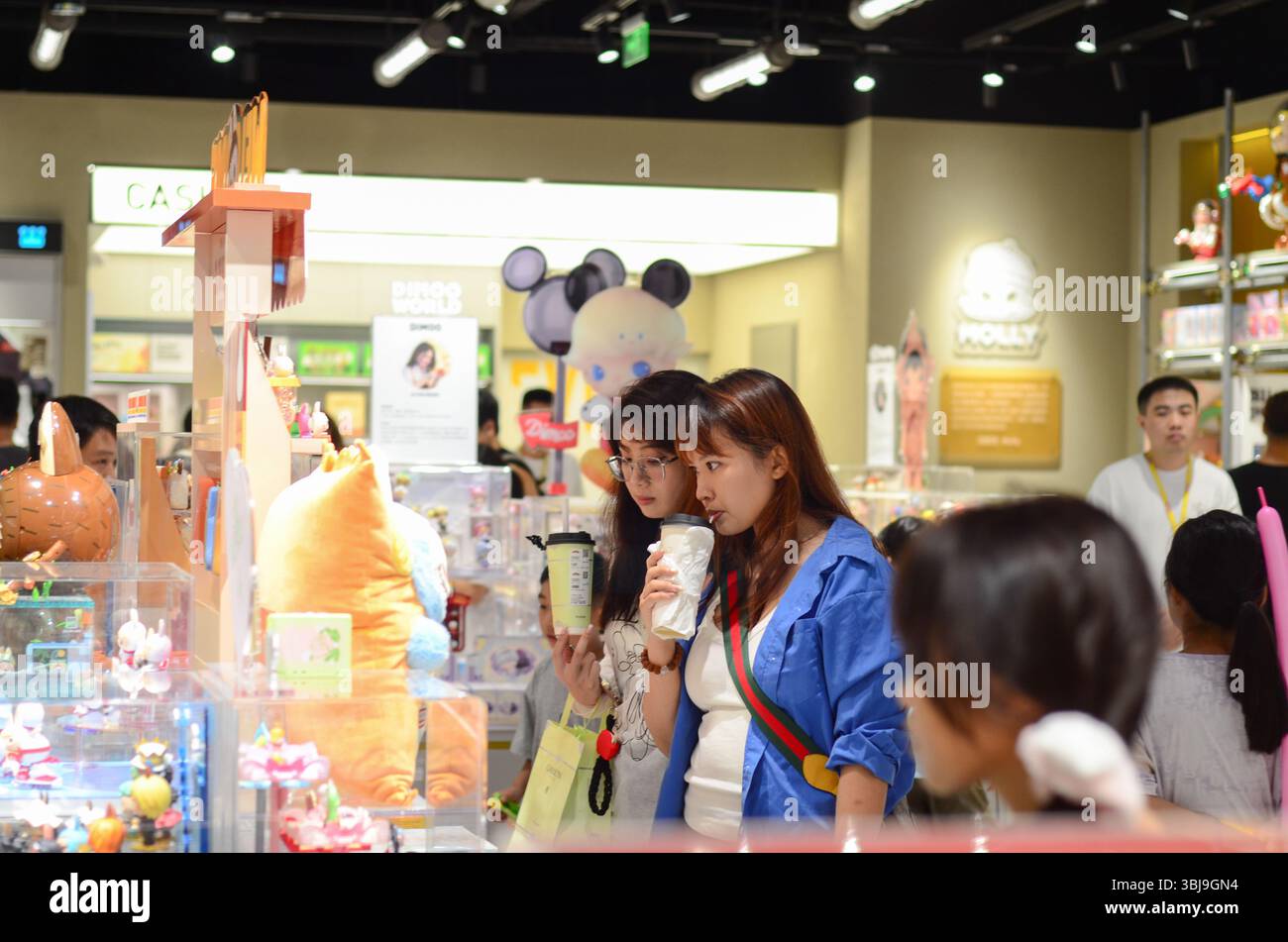 Jiangmen,Guangdong,China.14 June,2025.Customers selecting Labubu ...