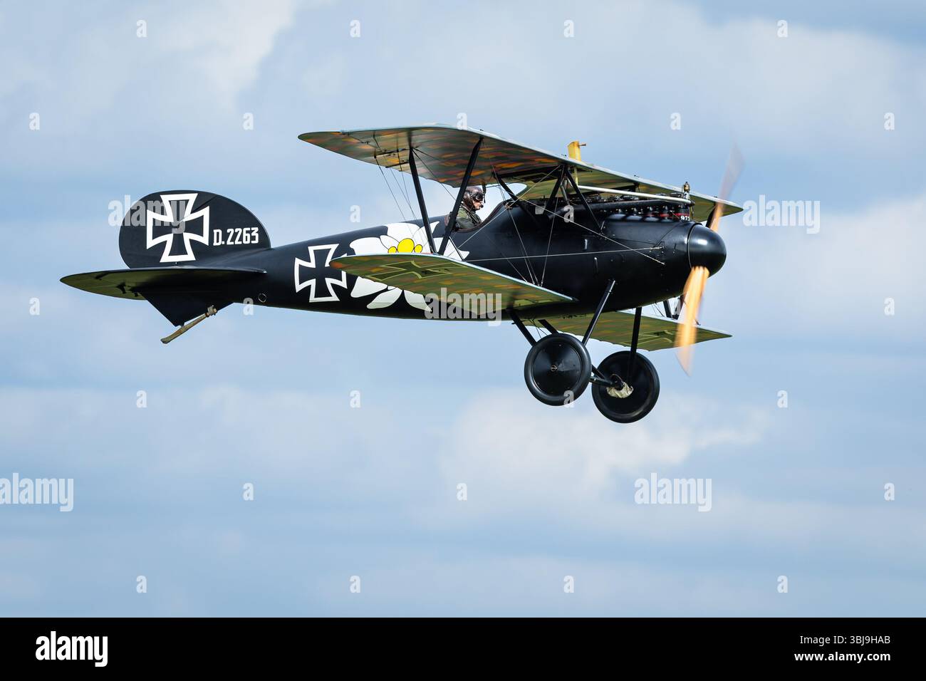 Albatros DVa, airborne at the Military Air Show held at Shuttleworth on ...