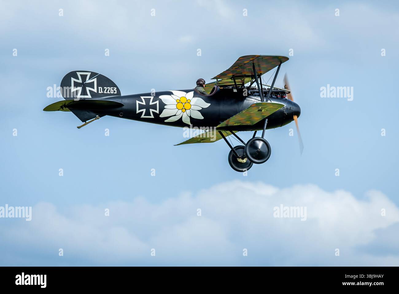 Albatros DVa, airborne at the Military Air Show held at Shuttleworth on ...