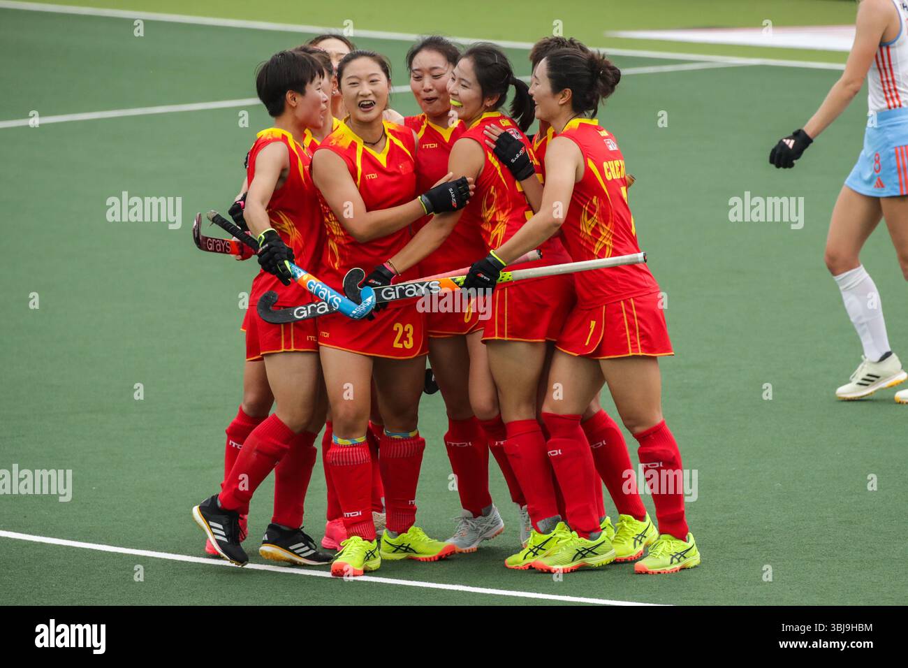 Amstelveen, Netherlands. 14th June, 2025. Amstelveen, Netherlands, June 14th 2025: Tan Jintong ...