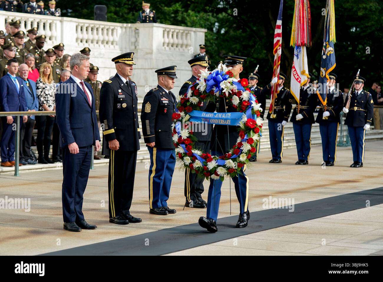 (L-R) Secretary of the Army Daniel Driscoll, Chief of Staff of the Army ...