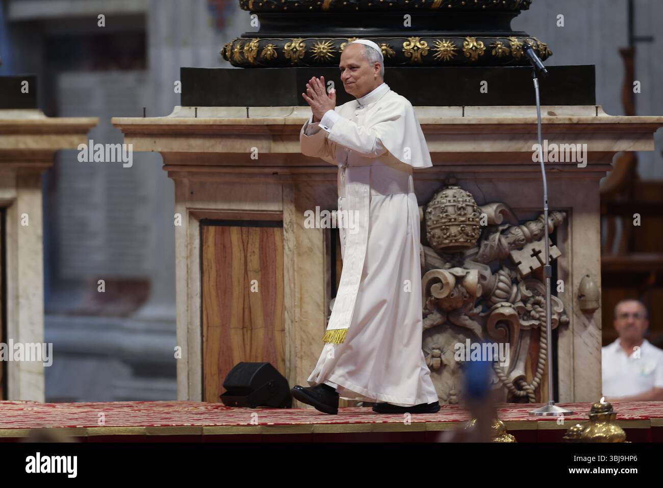 Vatican City, June 14, 2025: Pope Leo XIV enters the basilica and ...