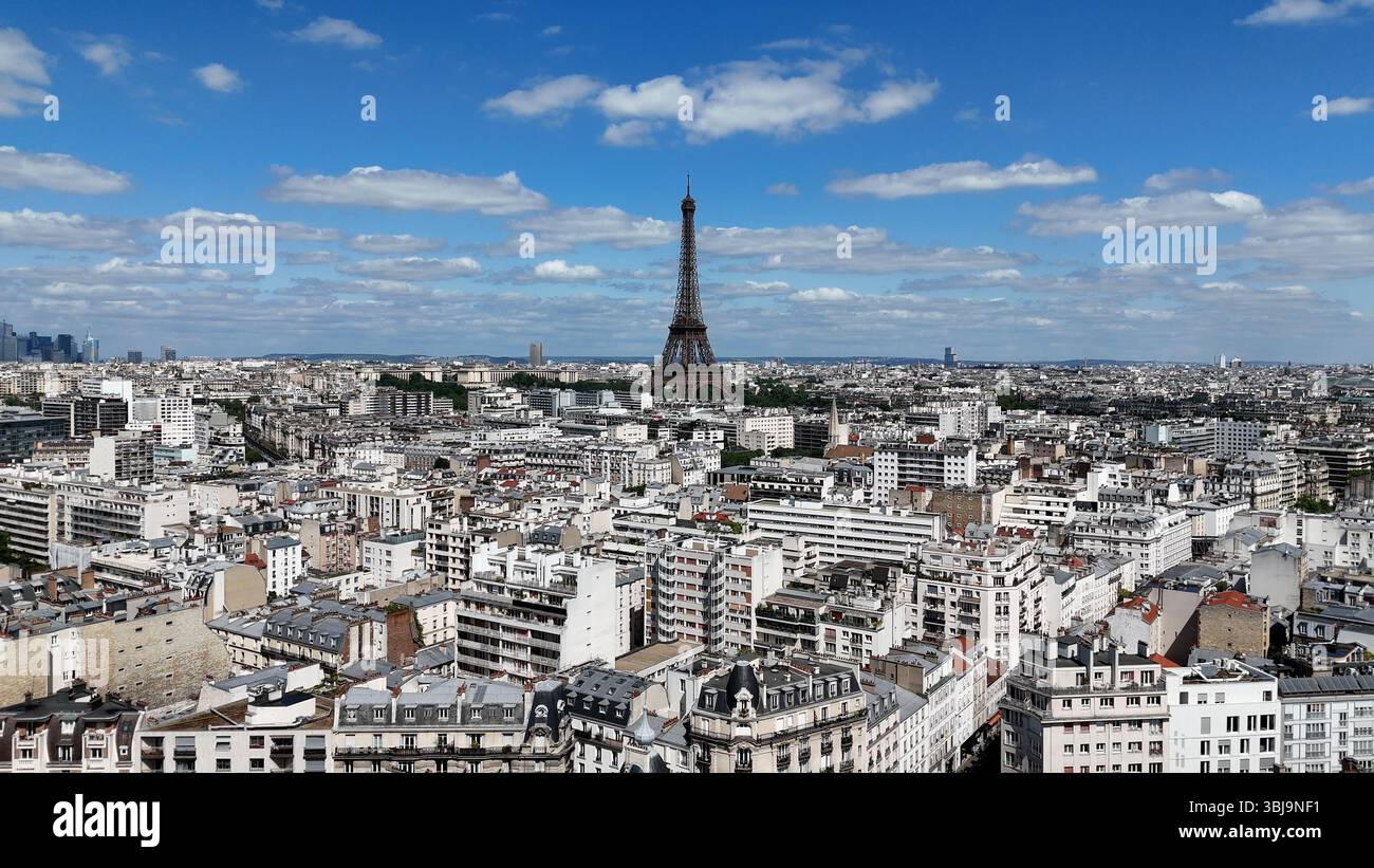 Amazing Paris landscape in France. Beautiful Skyline. Tourism Travel ...