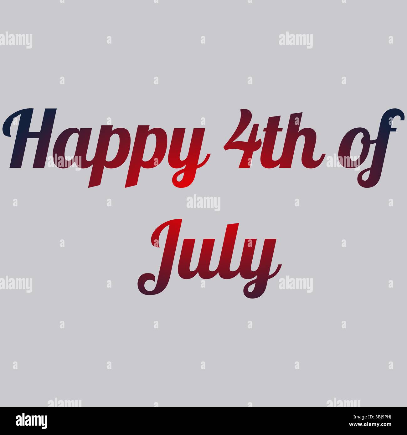 Happy 4th of July Gradient Text Vector Design Stock Vector Image & Art ...