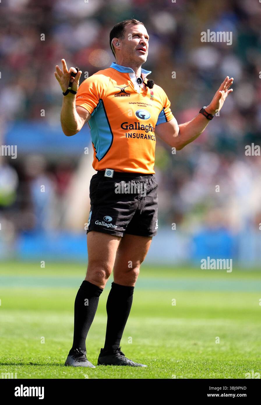 Referee Karl Dickson during the Gallagher Premiership Rugby Final at ...