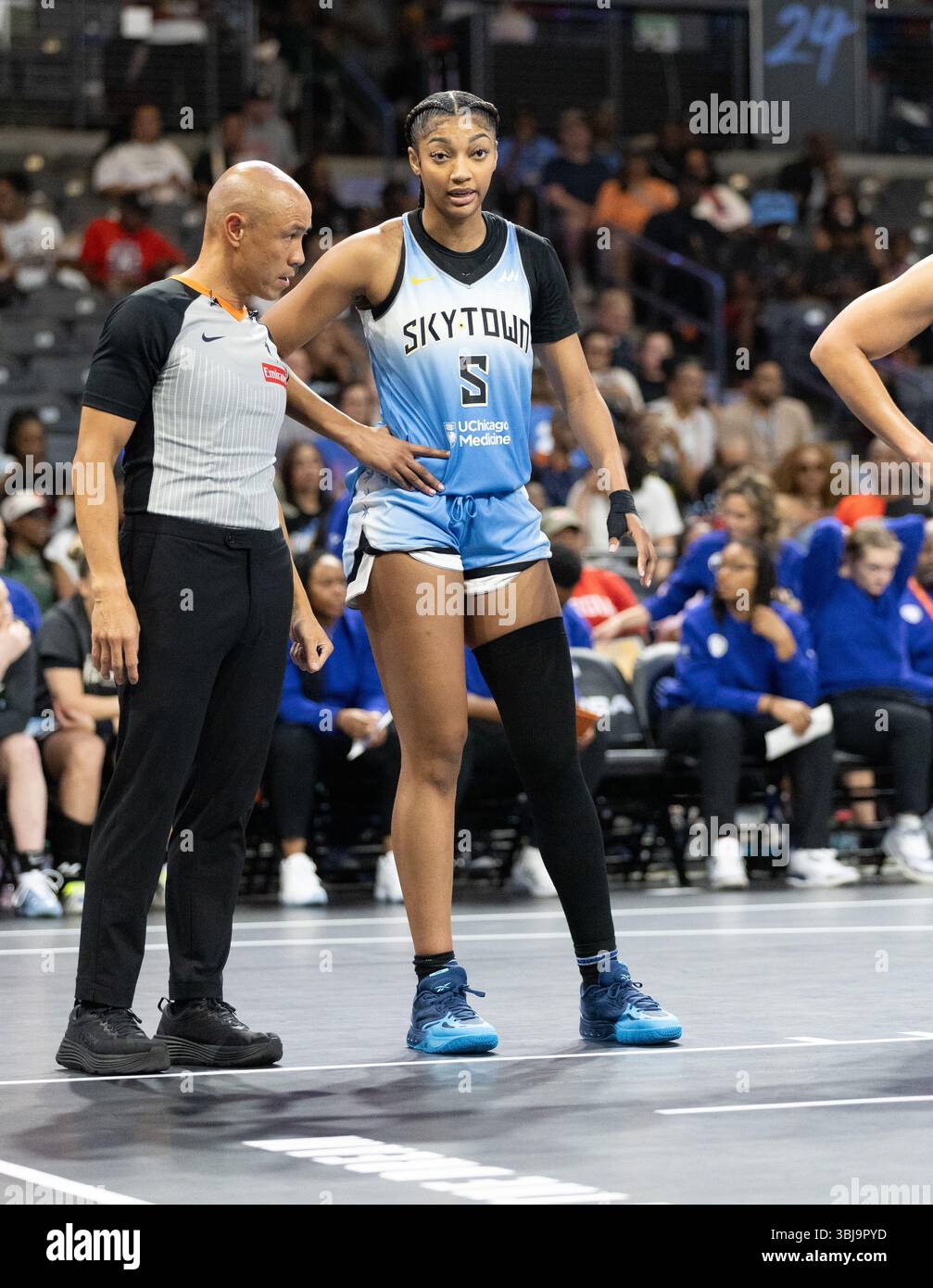 College Park, USA. 13th June, 2025. Angel Reese #5 and the Chicago Sky ...