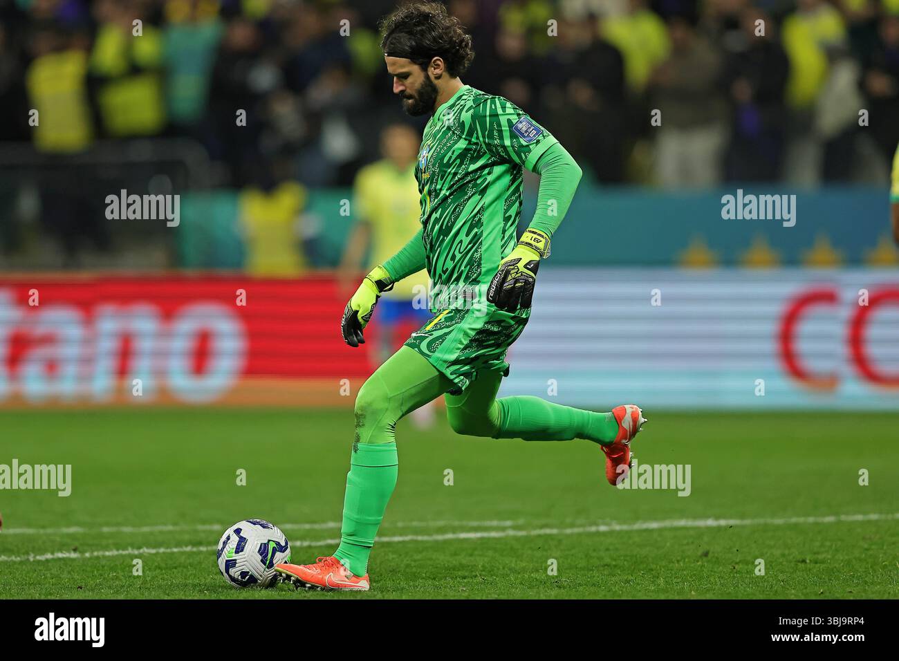 10th June 2025, Sao Paulo, Brazil: Goalkeeper, Alisson Becker of Brazil ...