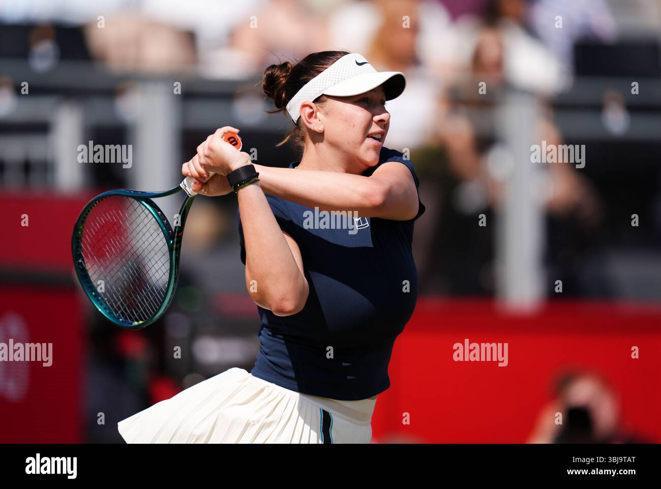 Amanda Anisimova during her match against Qinwen Zheng on day six of ...