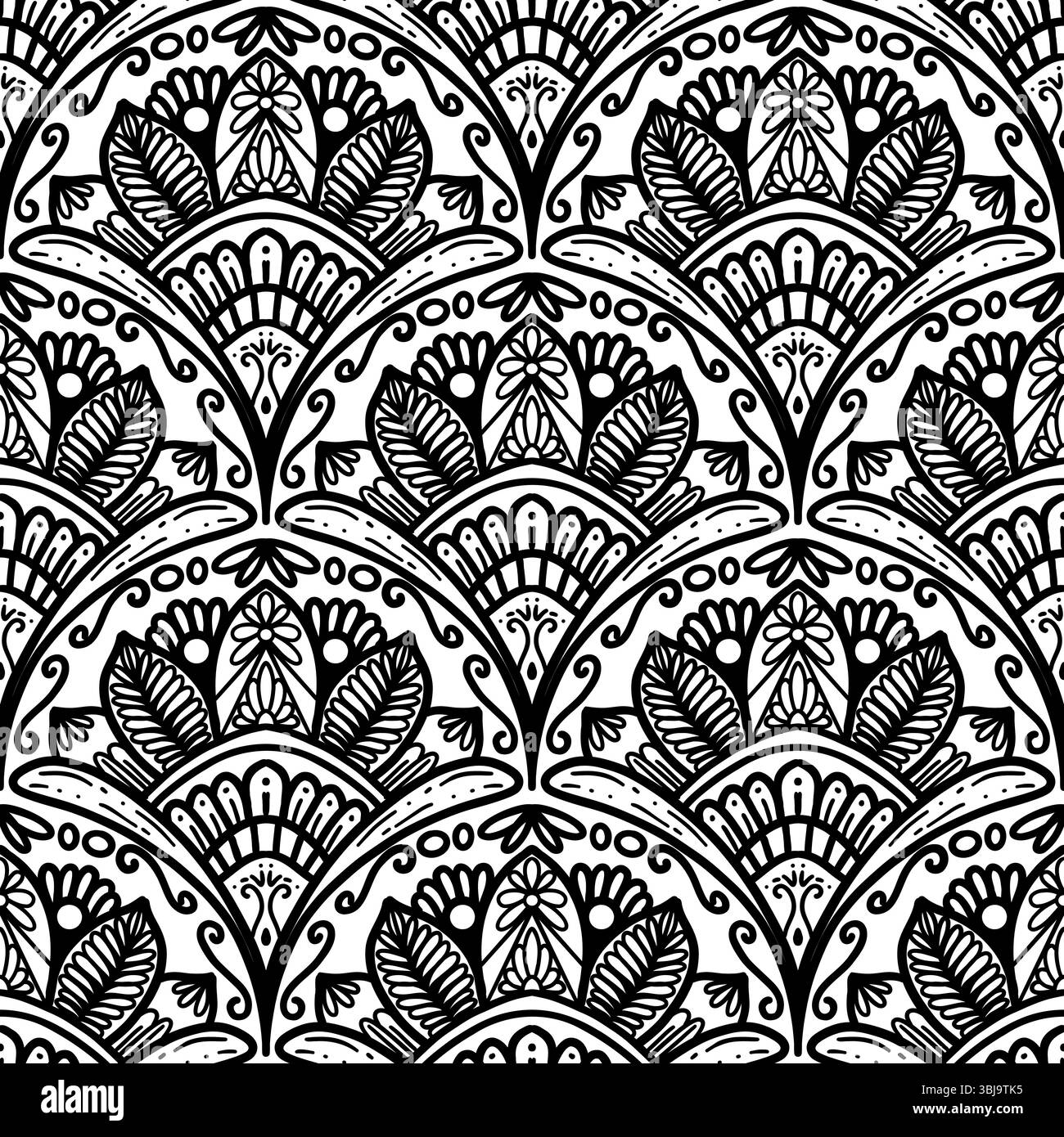 line scribble seamless repeat pattern Stock Vector Image & Art - Alamy