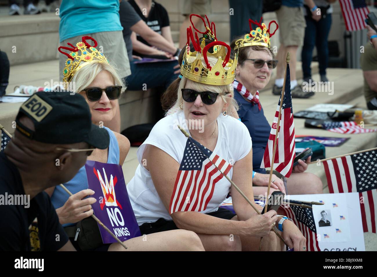June 14, 2025, Atlanta, Georgia, USA: Thousands gather outside Georgia ...